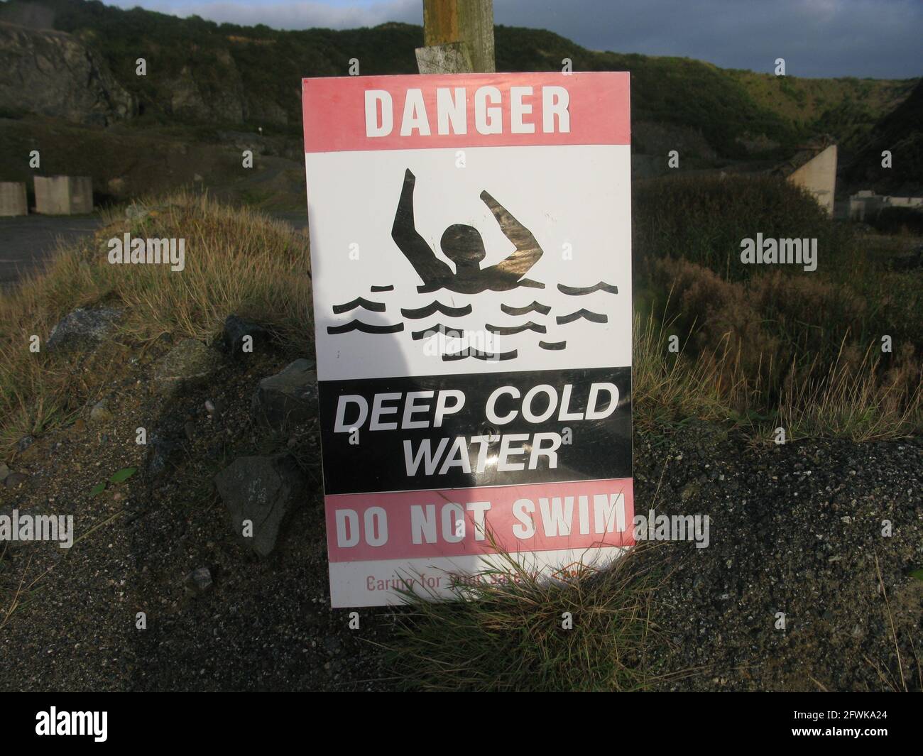 Dean Quarry Danger deep cold water do not swim Lowland point. South ...