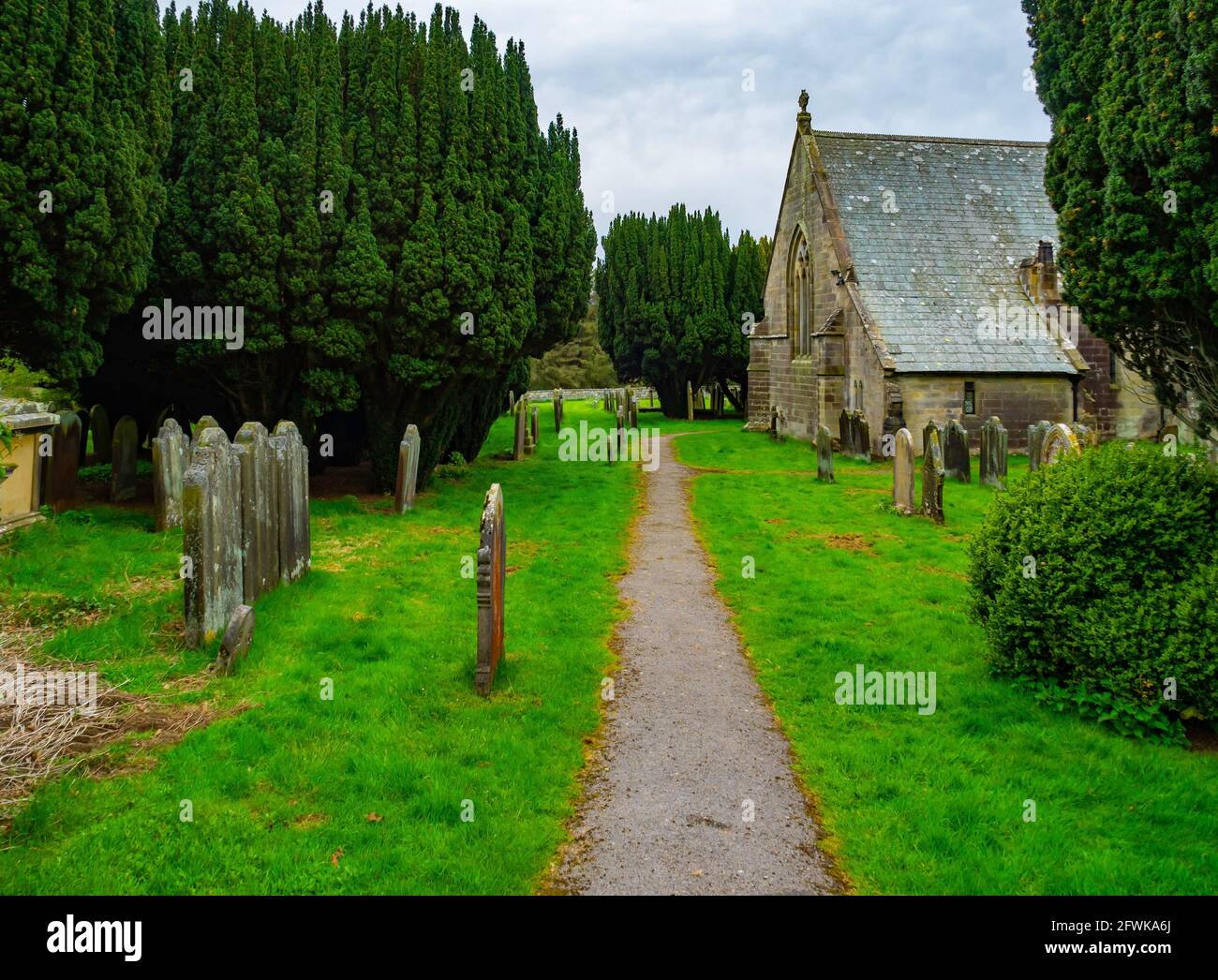 Entrace to St Hilda's Church Danby, North Yorkshire, UK in Danby Dale ...