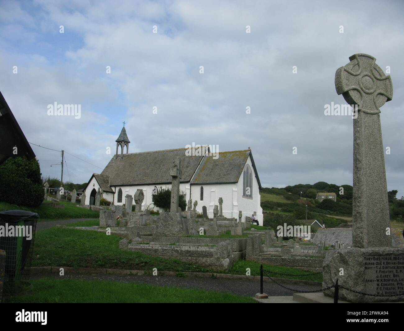 St Peter Church. Coverack village. South west coast path. Lizard ...