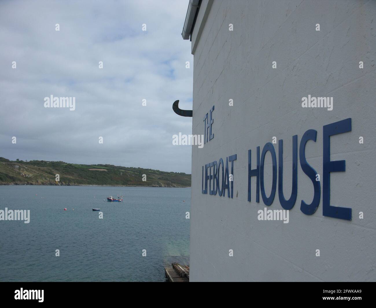 The life boat house. Coverack village. South west coast path. Lizard ...