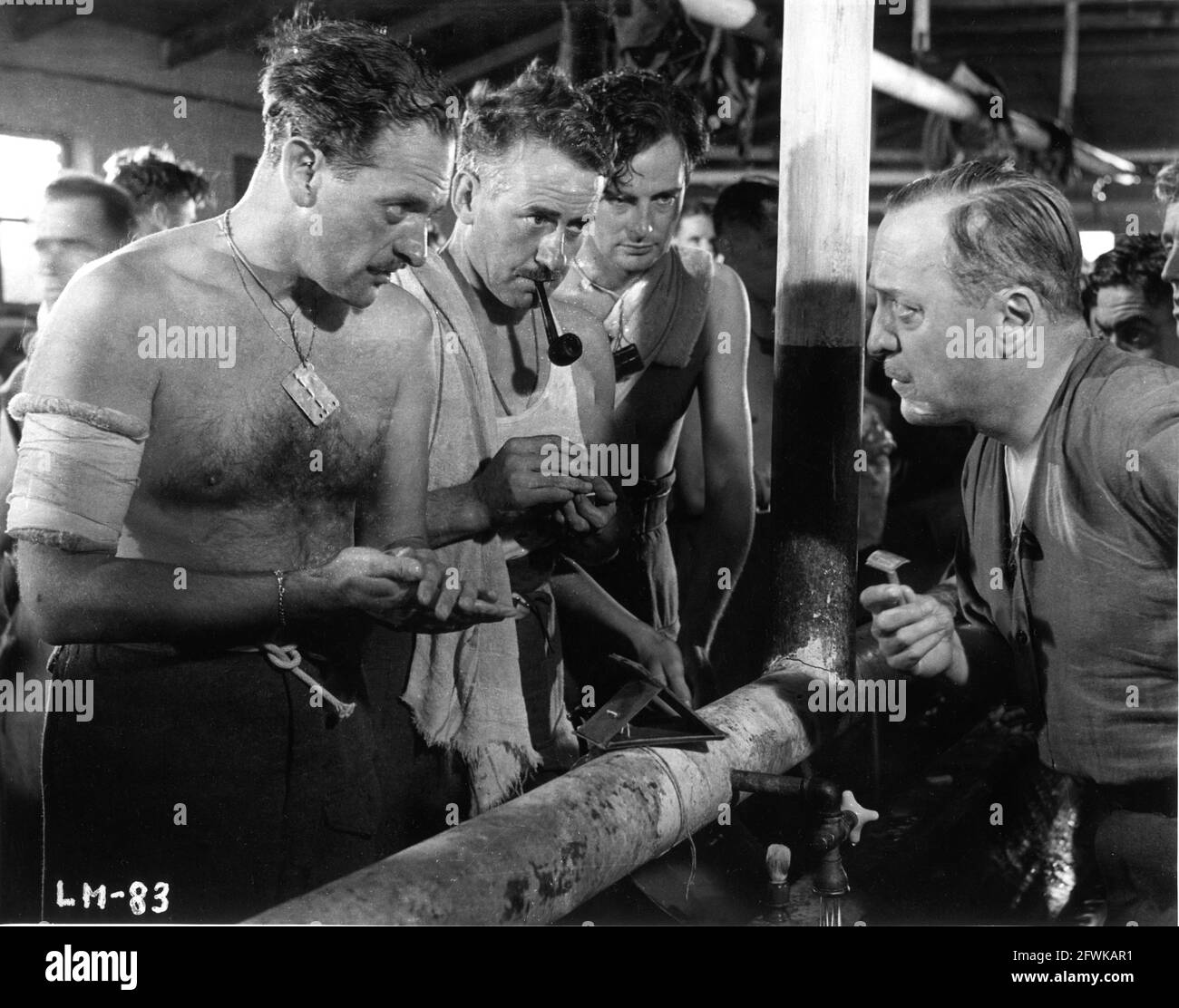 GUY MIDDLETON DEREK BOND and BASIL RADFORD in THE CAPTIVE HEART 1946 ...