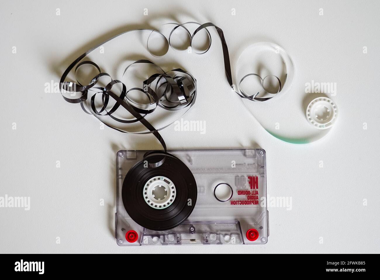 Disassembled cassette tape hi-res stock photography and images - Alamy