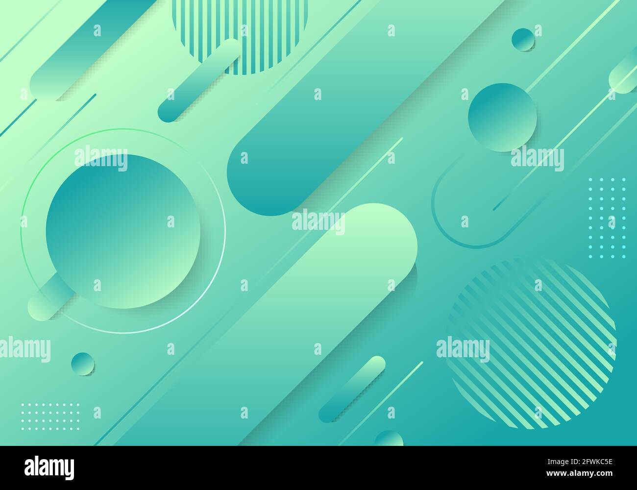 Abstract trendy green gradient geometric shape elements pattern ...