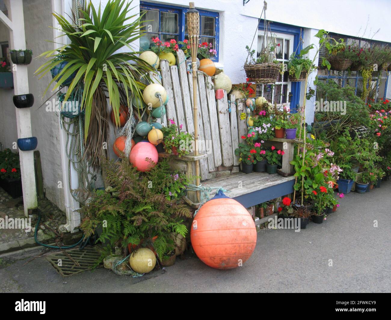 The Lizard village. South west coast path. Lizard peninsula. Cornwall ...