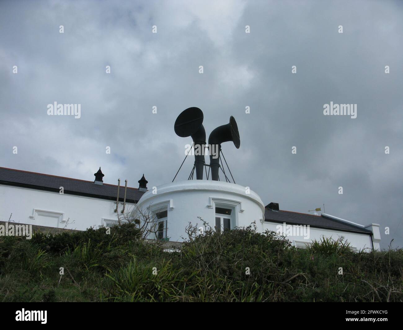 Lizard point light house. South west coast path. Lizard peninsula ...