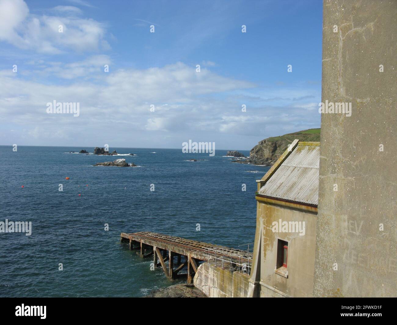 Lizard point Polpeor Cove lifeboat station. South west coast path ...