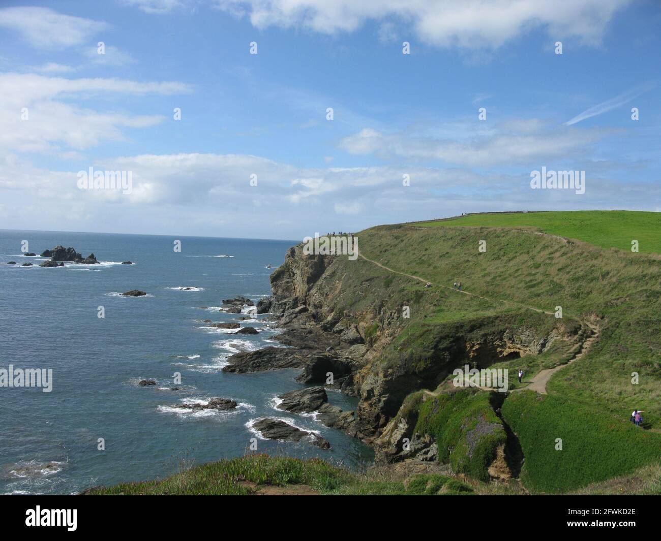 South west coast path. Lizard peninsula. Cornwall. West country ...