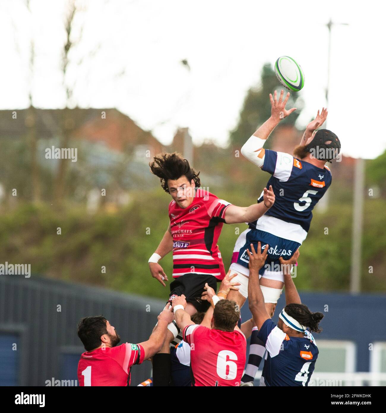 Alex Woolford of Coventry Rugby seen in action during the Greene King ...