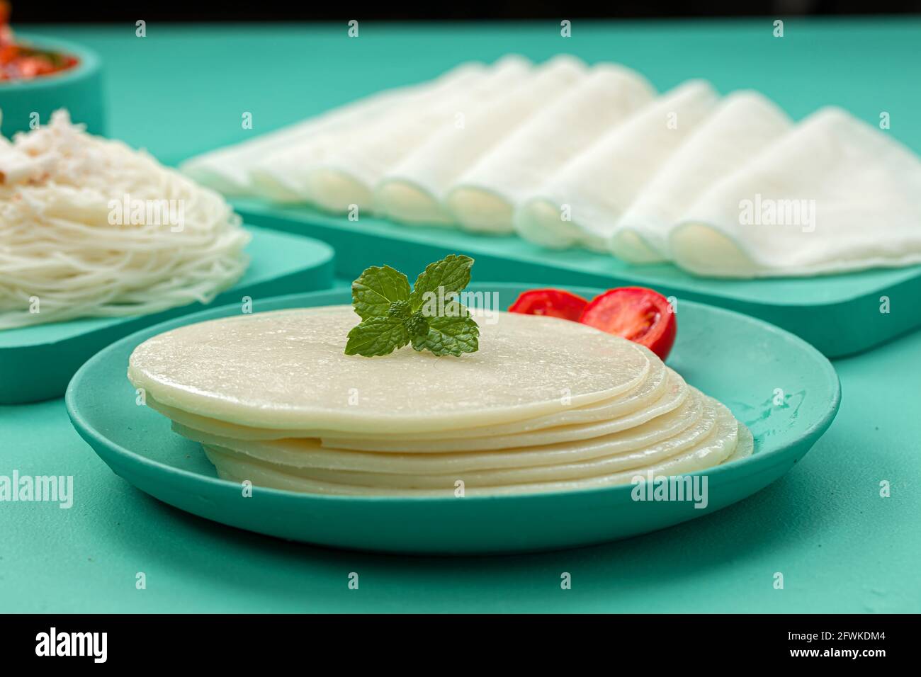 Rice Pathiri and Ideyappam, south indian malabar special breakfast made ...