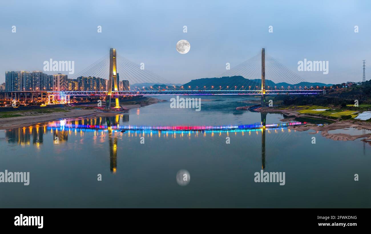 The Yangtze river in chongqing metro Duan Changjiang bridge beauty ...