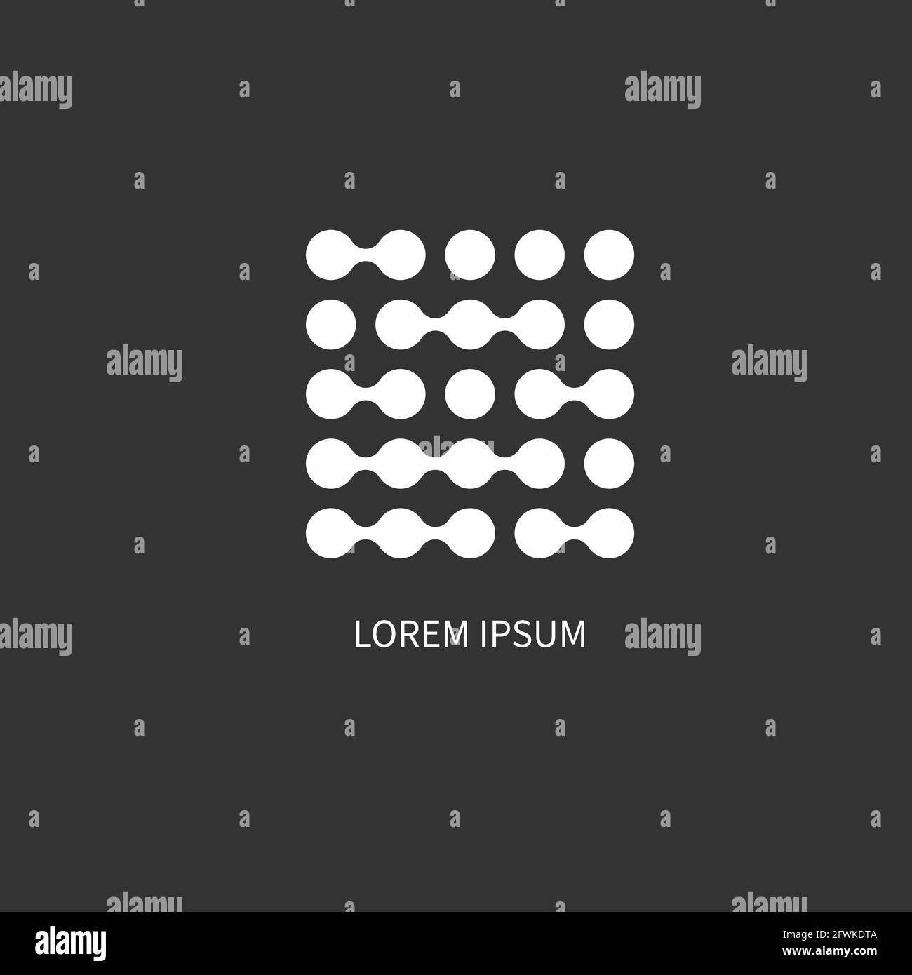 Digital technologies logo. Geometric business icon in shape of square ...