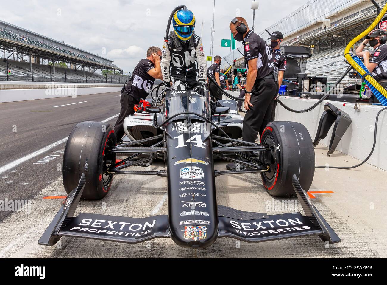 Indianapolis, Indiana, USA. 19th May, 2021. SEBASTIEN BOURDAIS (14) of ...