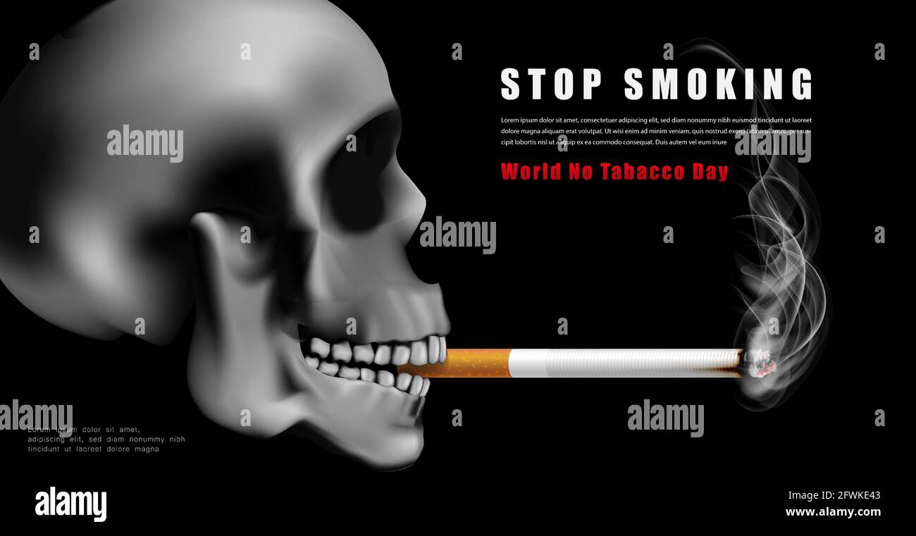 World no tabacco day campaign illustration no cigarette for health ...