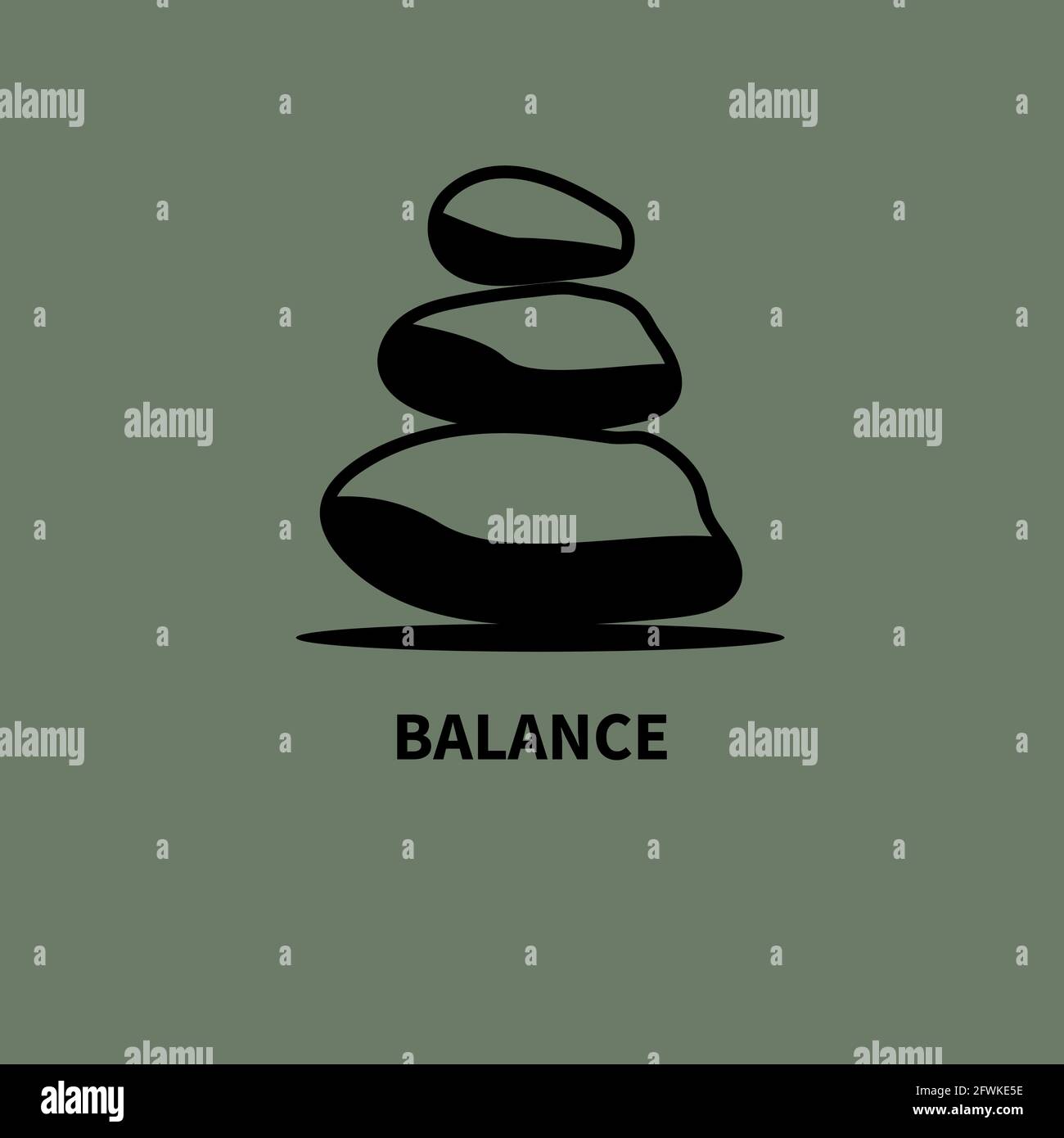 Balance icon. Harmony symbol. Stack of stones. Buddhism concept ...