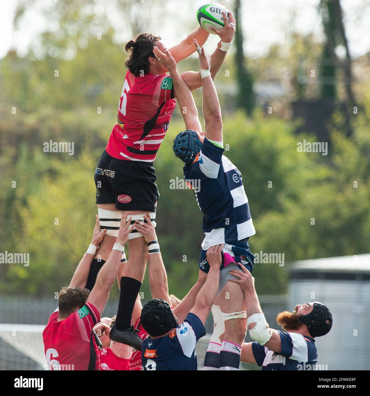 Danny Cutmore of Cornish Pirates seen in action during the Greene King ...