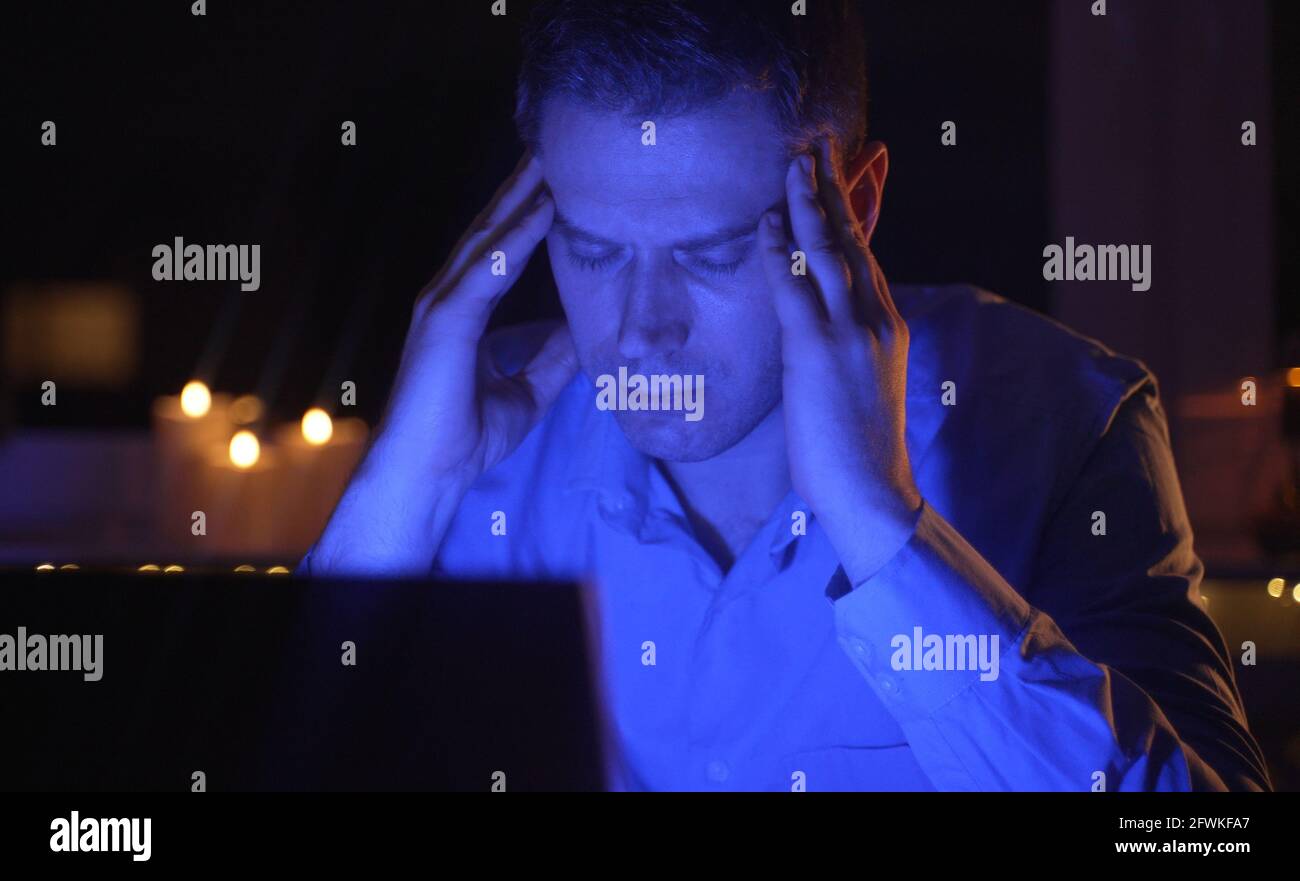 Night working distress hi-res stock photography and images - Alamy