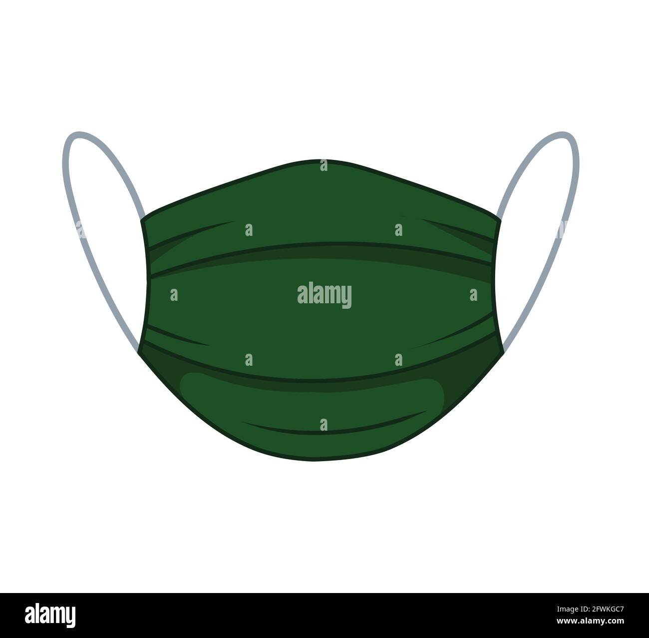 Face mask Medical surgical face masks green vector isolated Stock ...