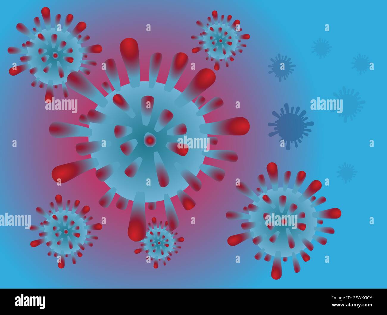 Corona covid 19 virus vector illustration, graphic background Stock ...
