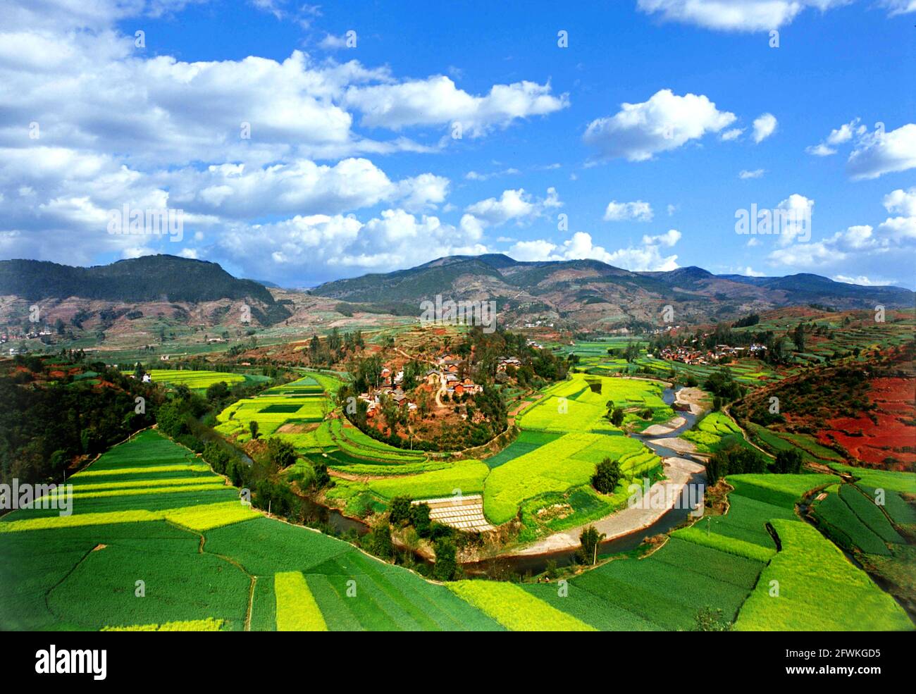 Rural spring scenery Stock Photo - Alamy