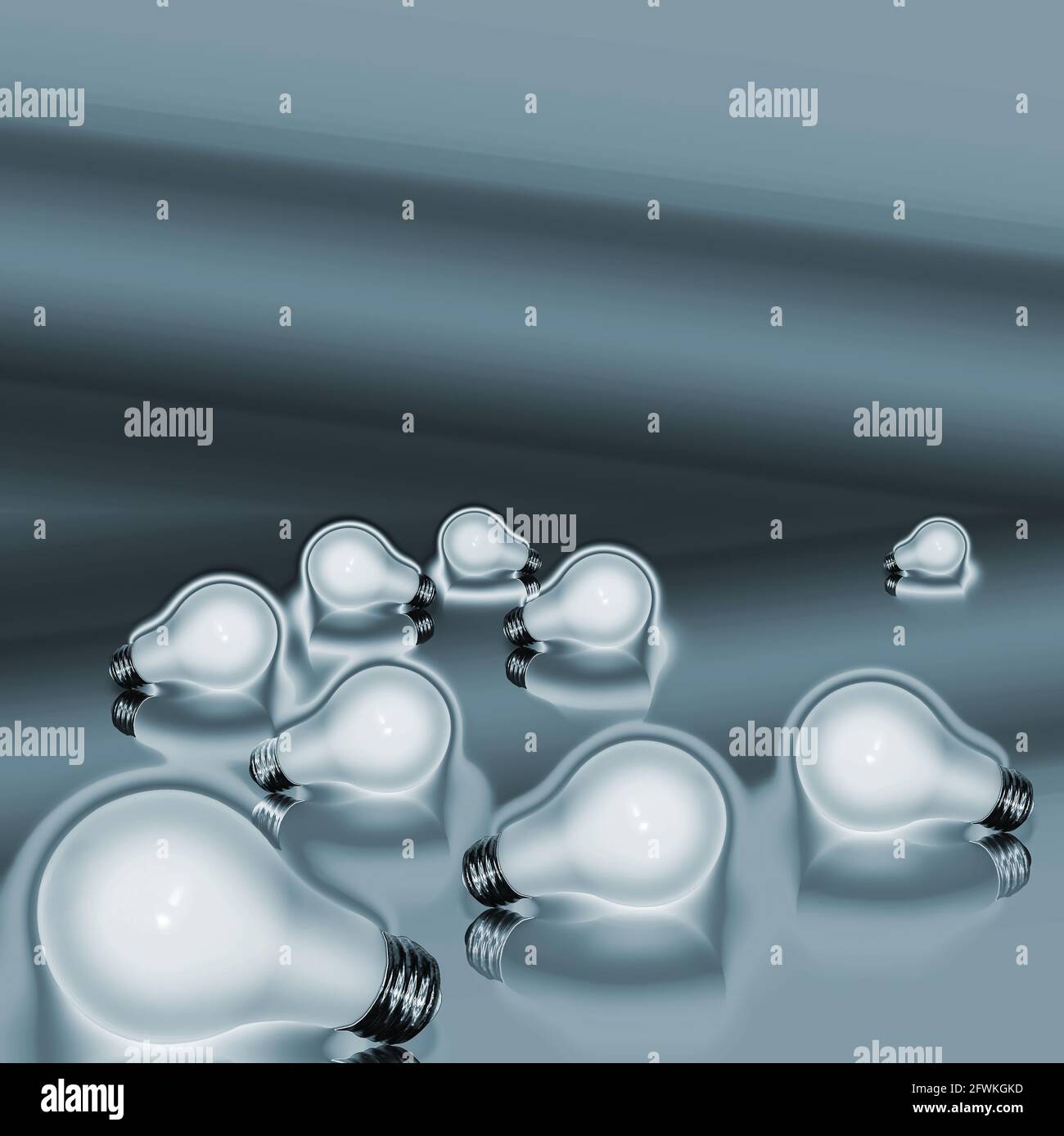 Light bulbs and binary code. 3D rendering Stock Photo - Alamy