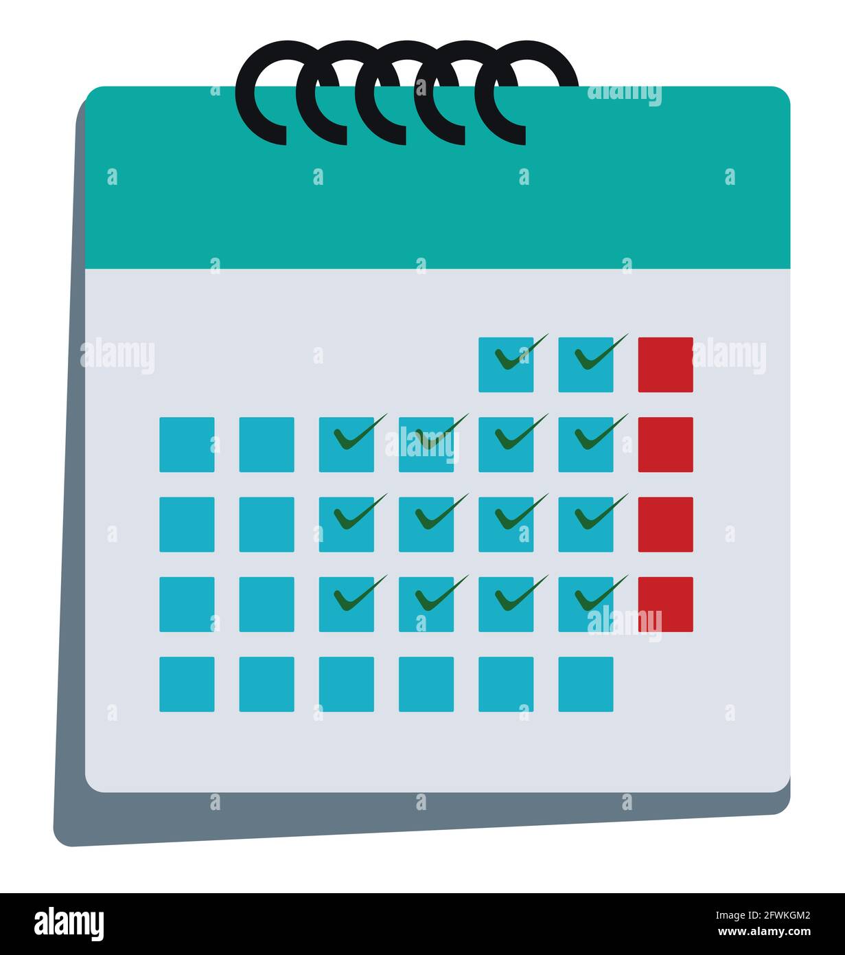 Calendar vector illustration isolated on white background Stock Vector ...