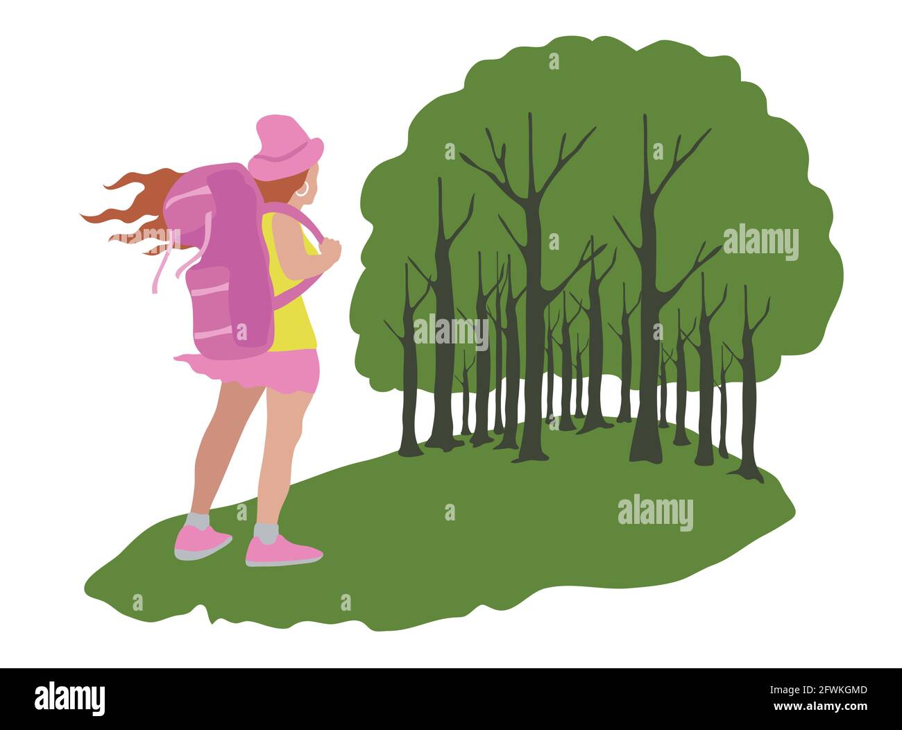 Adventure woman Stock Vector Images - Alamy