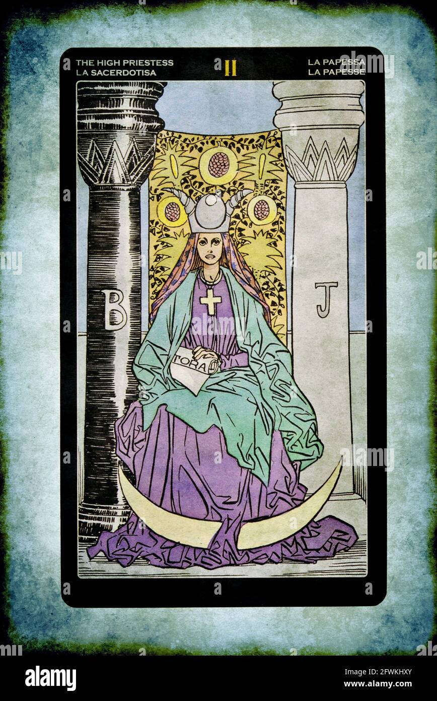 tarot Major Arcana card of The High Priestess Stock Photo - Alamy