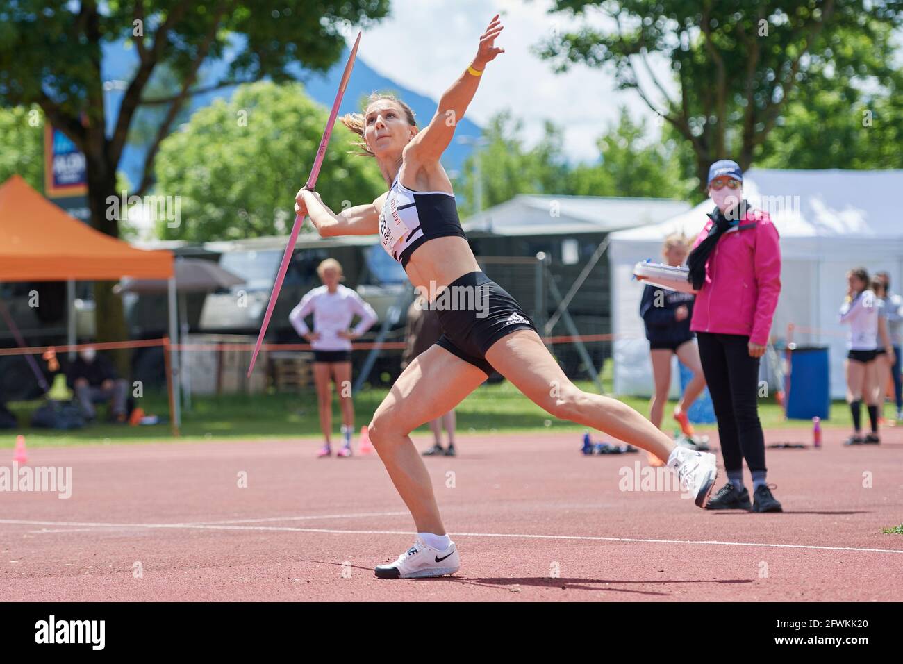 Landquart, Schweiz. 23. Mai 2021. Lydia Boll beim Speerwurf am ...
