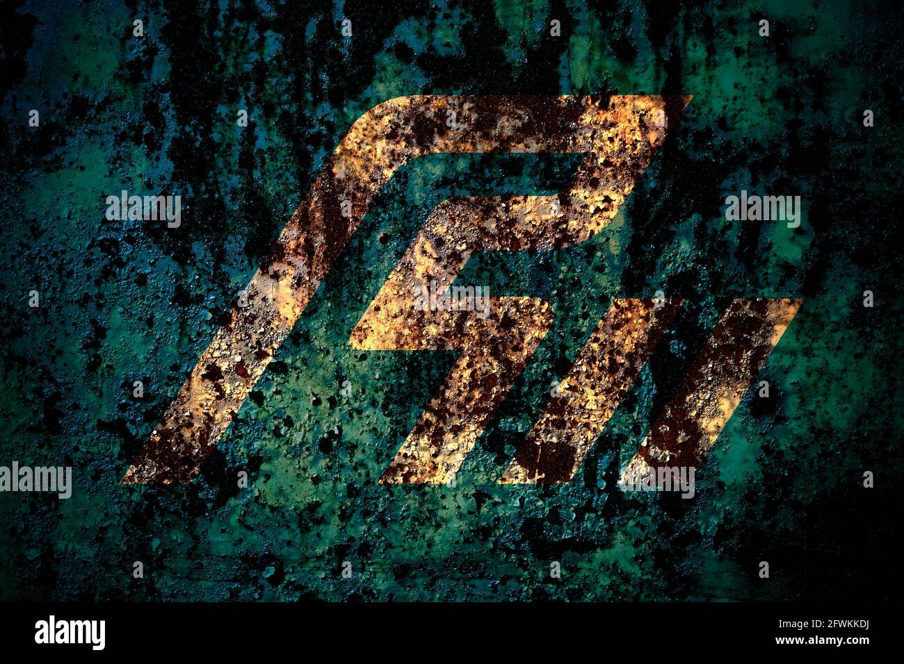 Japan, Japanese, Ishikawa Prefecture flag on grunge metal background ...