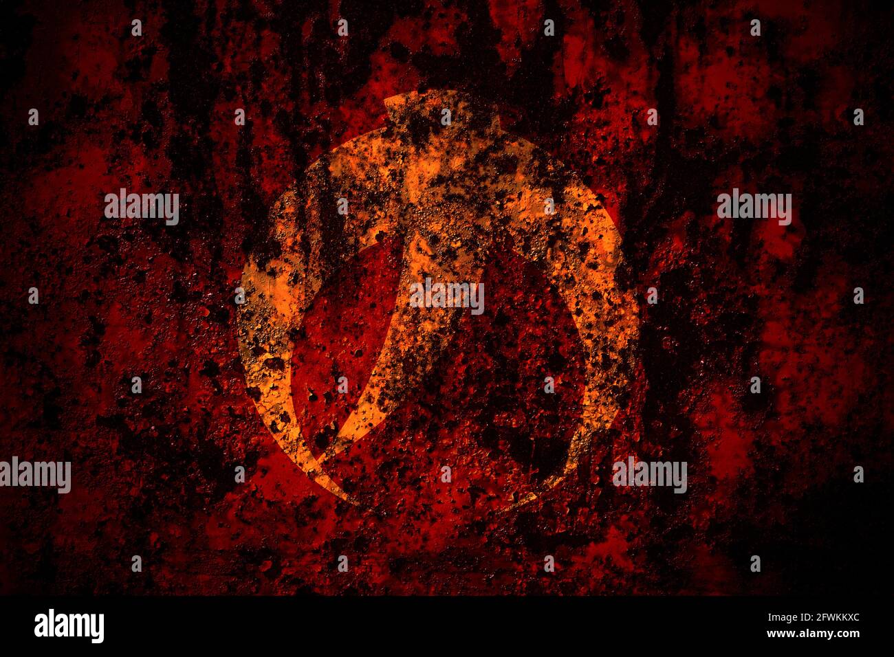 Japan, Japanese, Naie, Hokkaido, Sorachi, Subprefecture flag on grunge ...