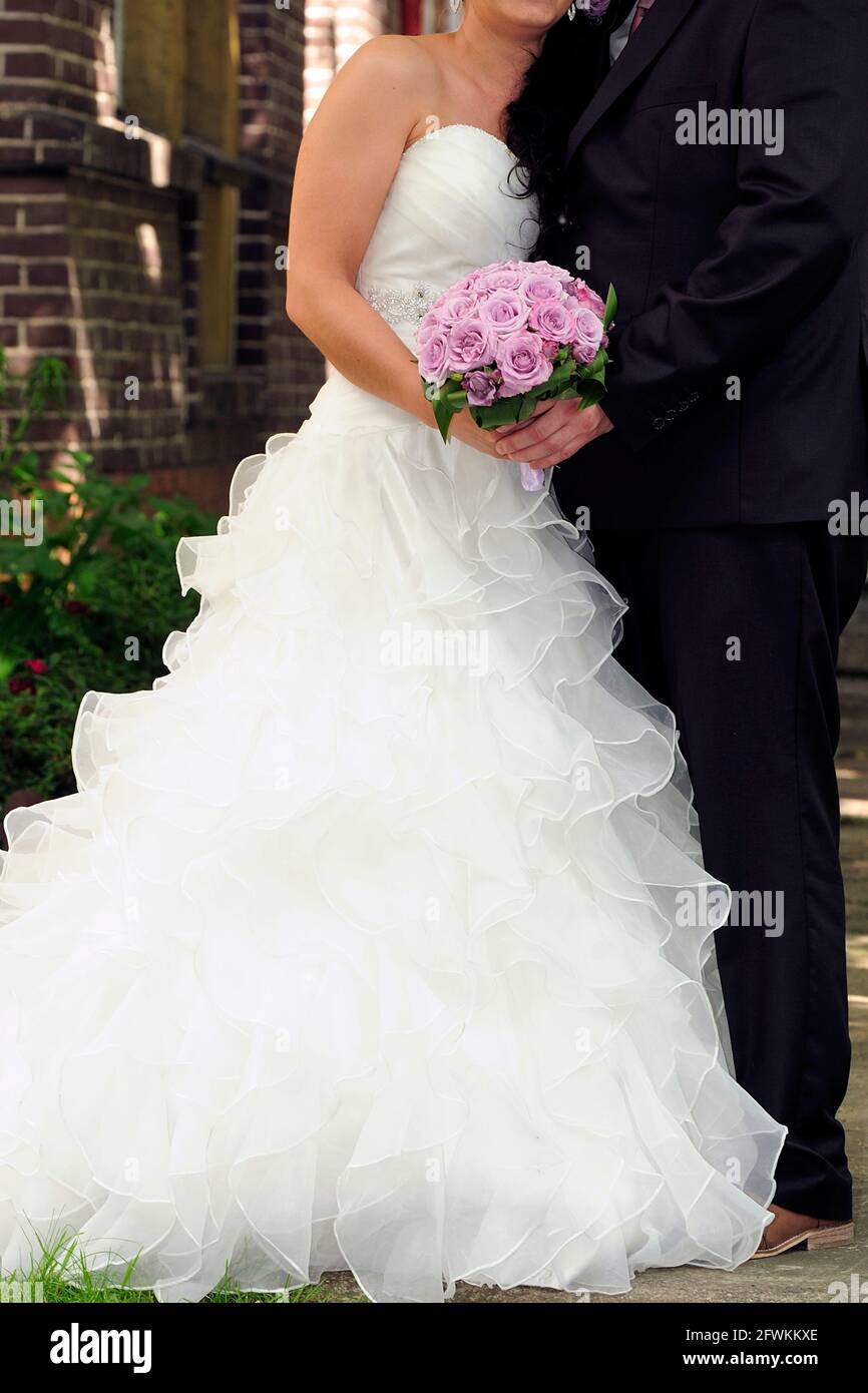 Couple on wedding day, two ,people, outdoor, happiness, smiling, man ...