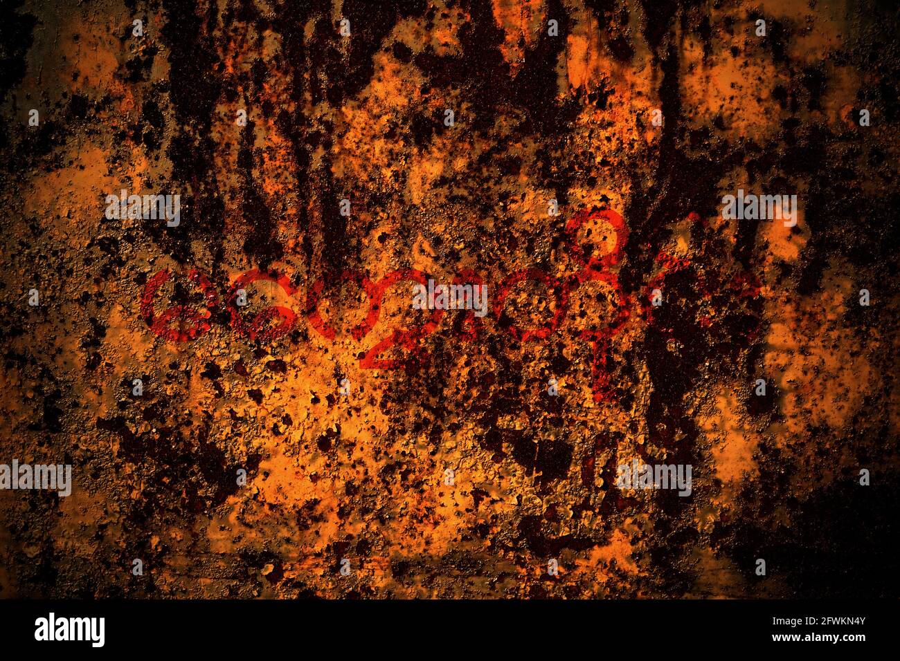 Myanmar, Magway Division flag on grunge metal background texture with ...