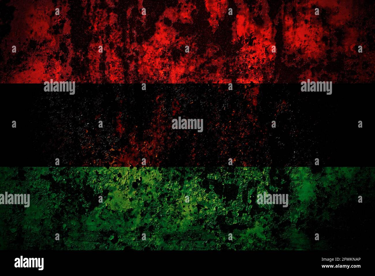 Organizations, Pan african, UNIA flag on grunge metal background ...