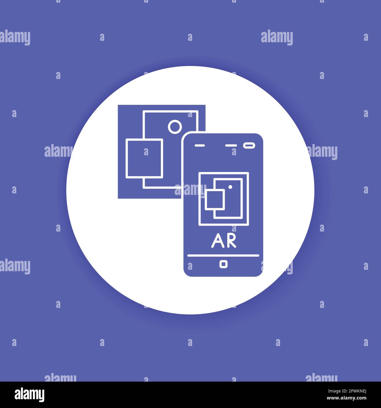 Augmented reality art gallery color glyph icon. Virtual exhibition ...