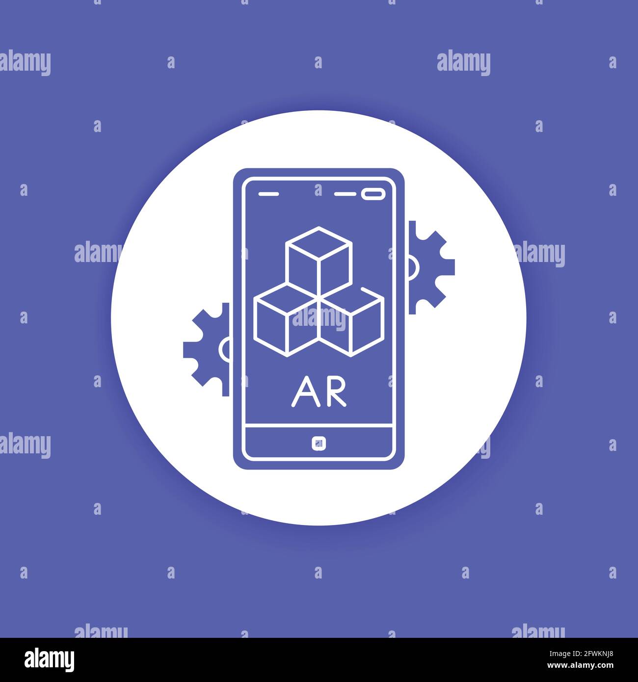 Interactive 3D visualization platform color glyph icon. Pictogram for ...