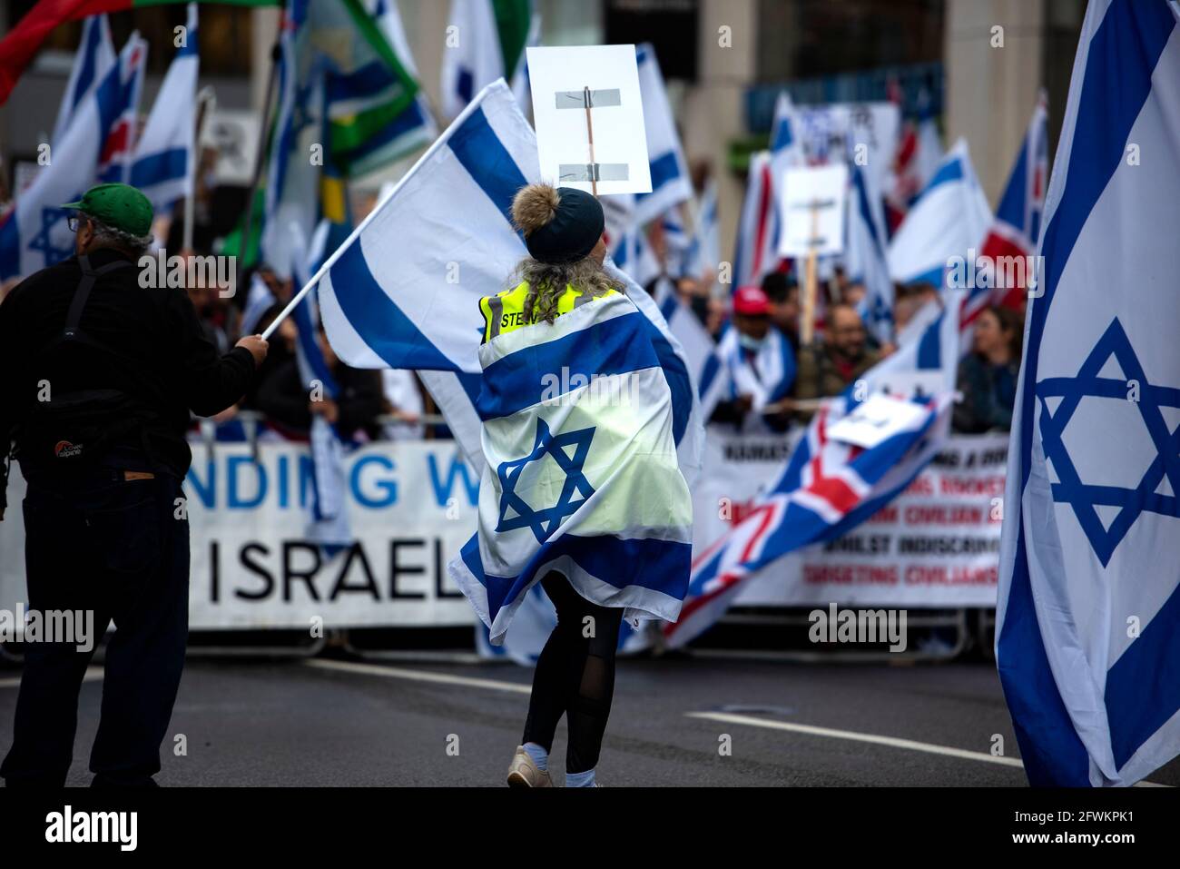 London, UK - 23rd May 2021: Solidarity With Israel Rally, Kensington ...