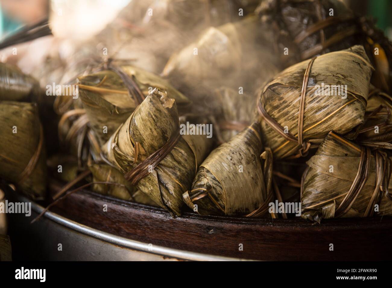 Sticky Rice Snack Street Food Stock Photo - Alamy