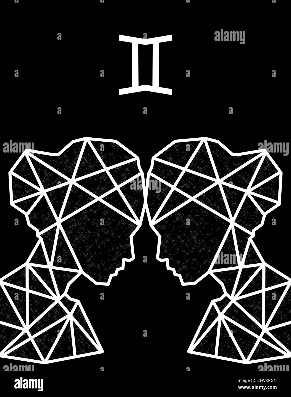 The Constellation Gemini Black and White Stock Photos & Images - Alamy