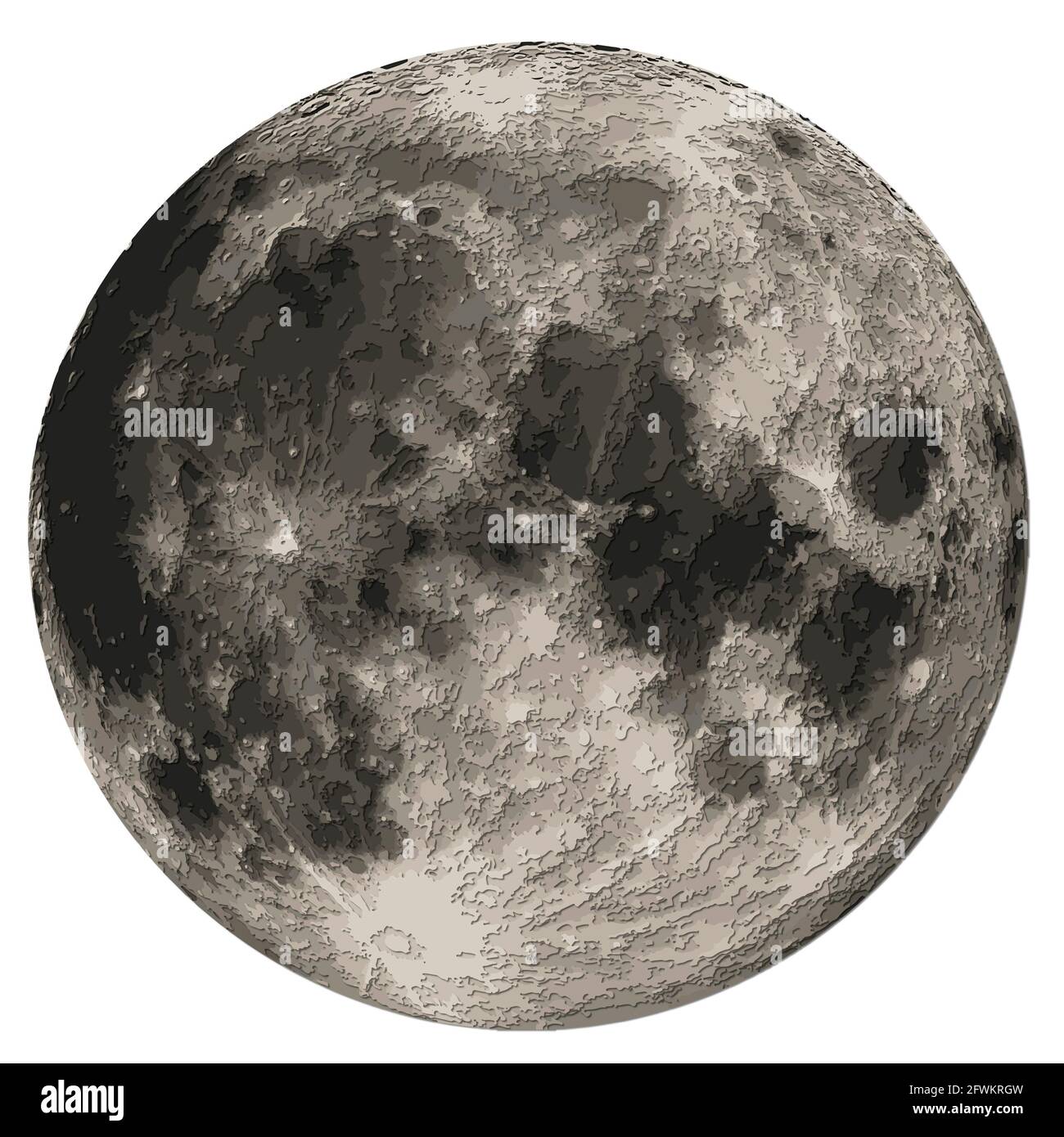 Nasa Full Moon High Contrast