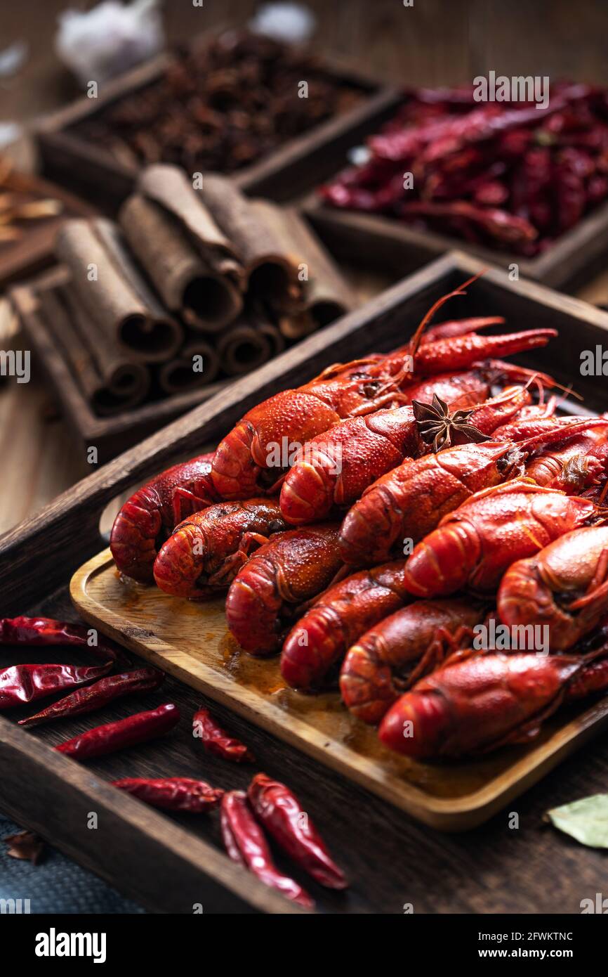 Chinese cuisine crawfish Stock Photo - Alamy