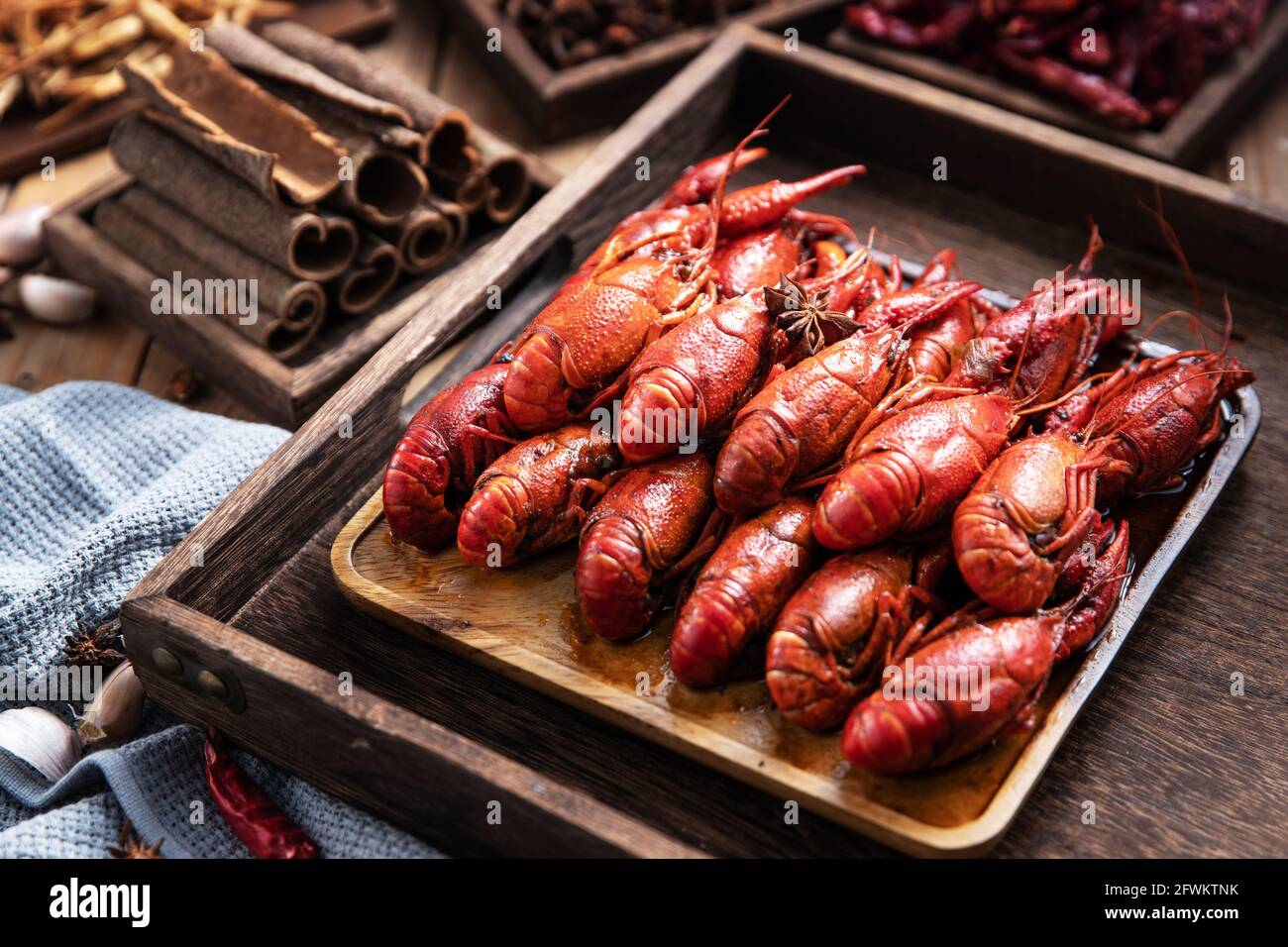 Chinese cuisine crawfish Stock Photo - Alamy