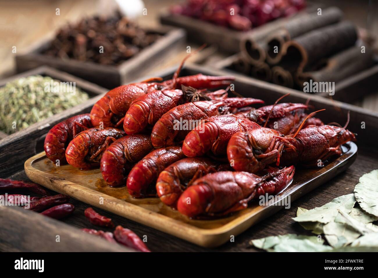 Chinese cuisine crawfish Stock Photo - Alamy