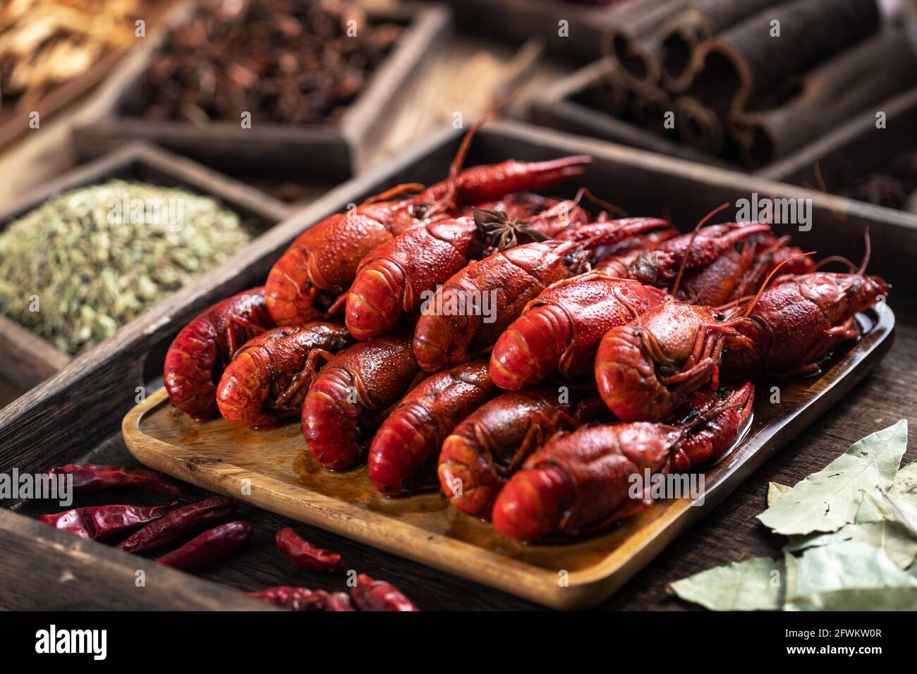 Chinese cuisine crawfish Stock Photo - Alamy