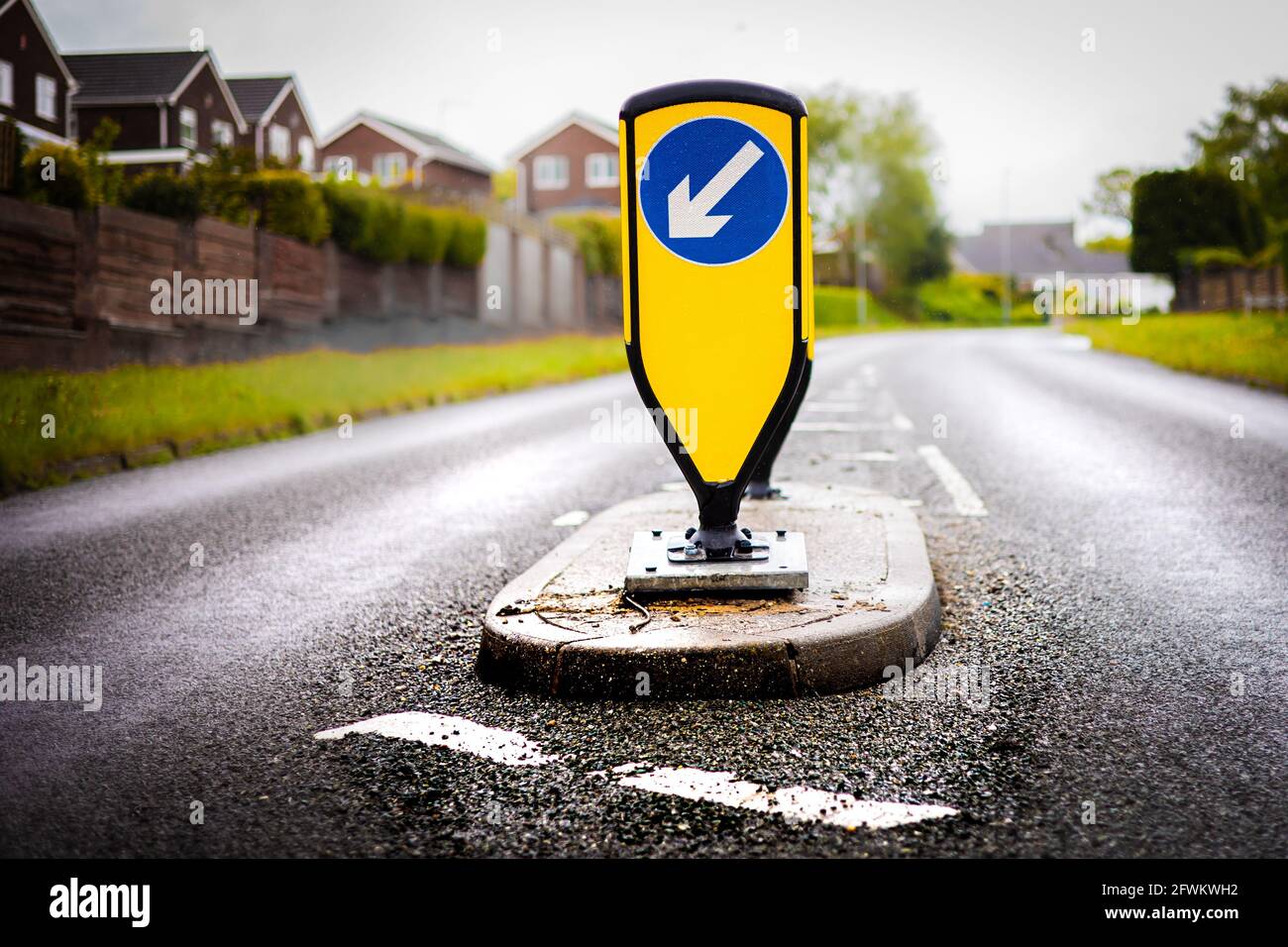 Yellow warning signs for Road safety and Electrical Safety Stock Photo ...