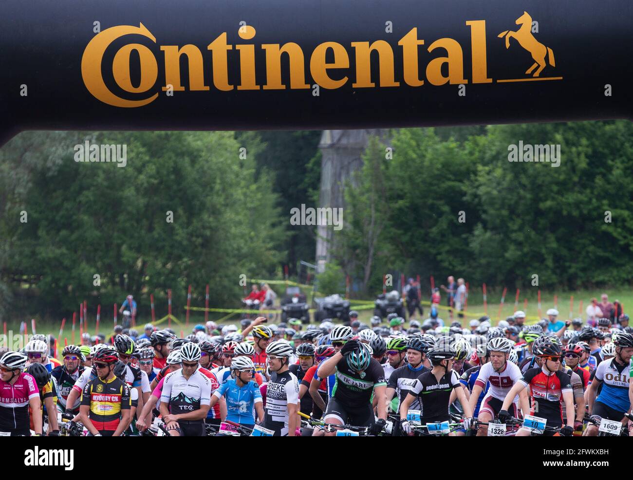 A mountain bike competition one day in July Stock Photo - Alamy
