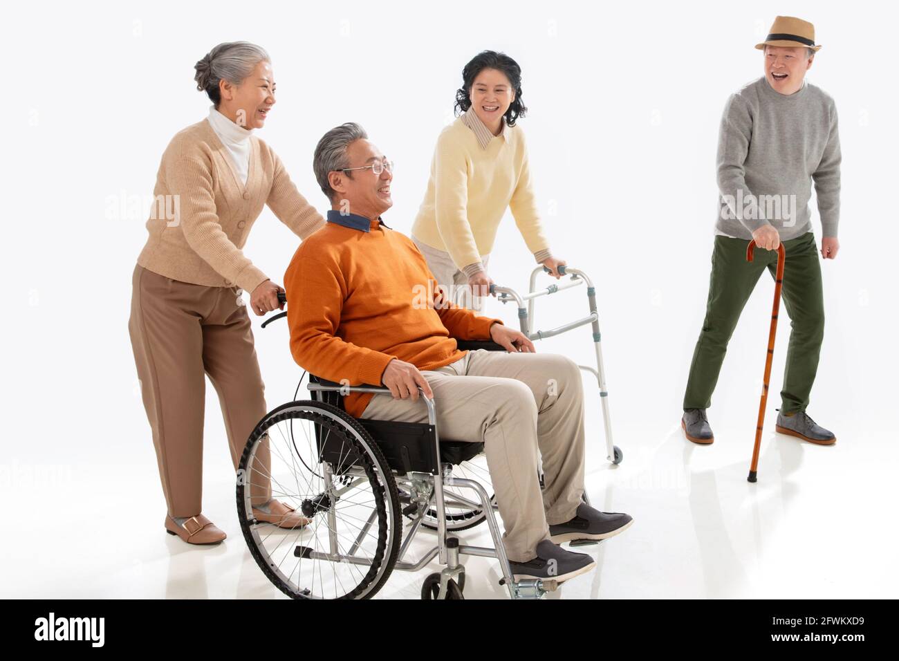 Elderly community happy old man Stock Photo - Alamy