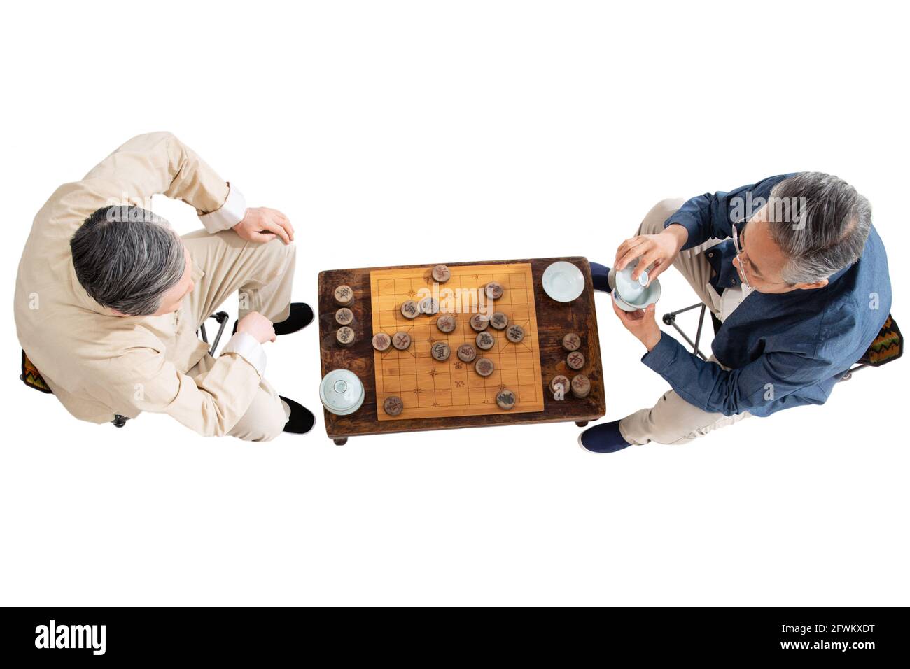 The two old friends playing chess Stock Photo - Alamy