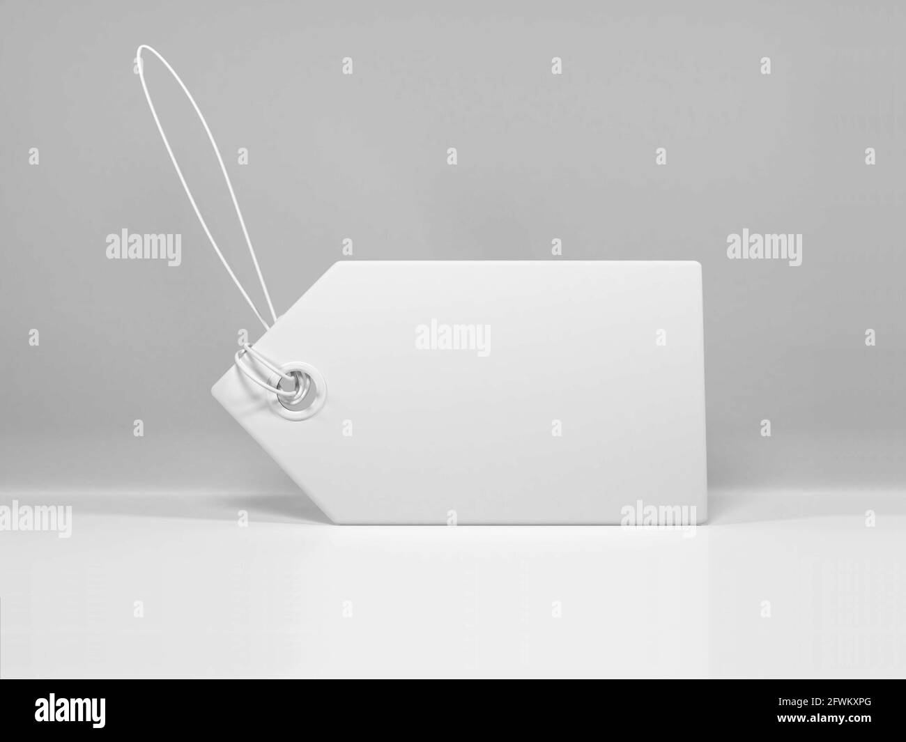 Realistic Price Tag Label 3D Illustration Mockup Scene on Isolated ...