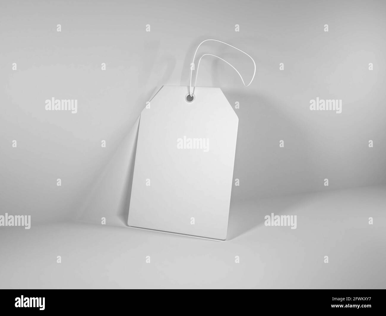 Realistic Price Tag Label 3D Illustration Mockup Scene on Isolated ...