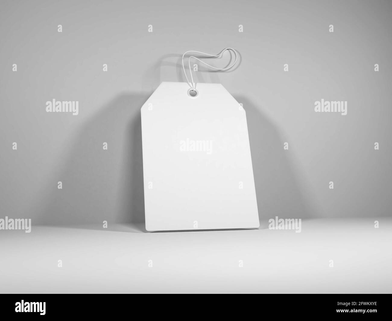 Realistic Price Tag Label 3D Illustration Mockup Scene on Isolated ...